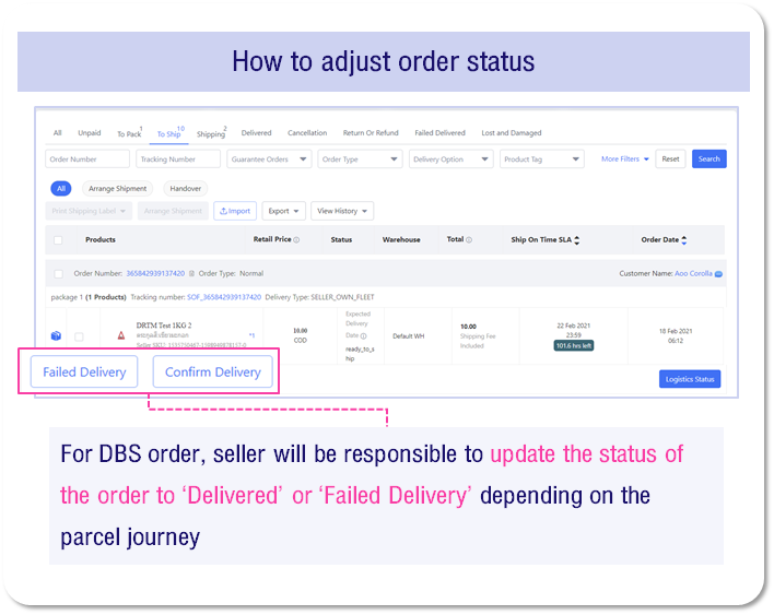 How to fulfill DBS (Delivered by Seller) order ?| Lazada Seller Center