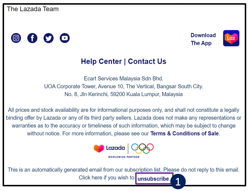 How do I unsubscribe from Lazada’s mailing lists? | Lazada