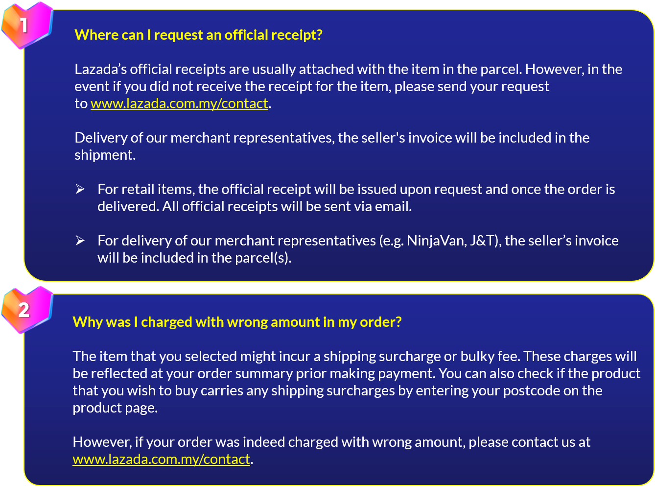 Frequently Asked Questions (FAQs) on Official Receipt | Lazada