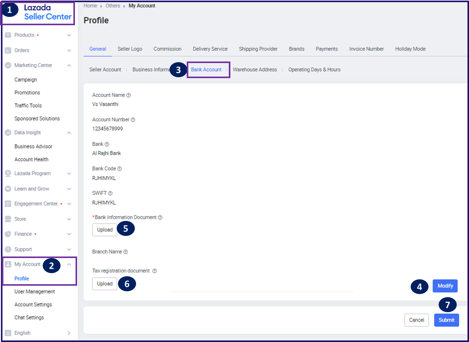 How Should I Update My Bank Account Details Lazada Seller Center