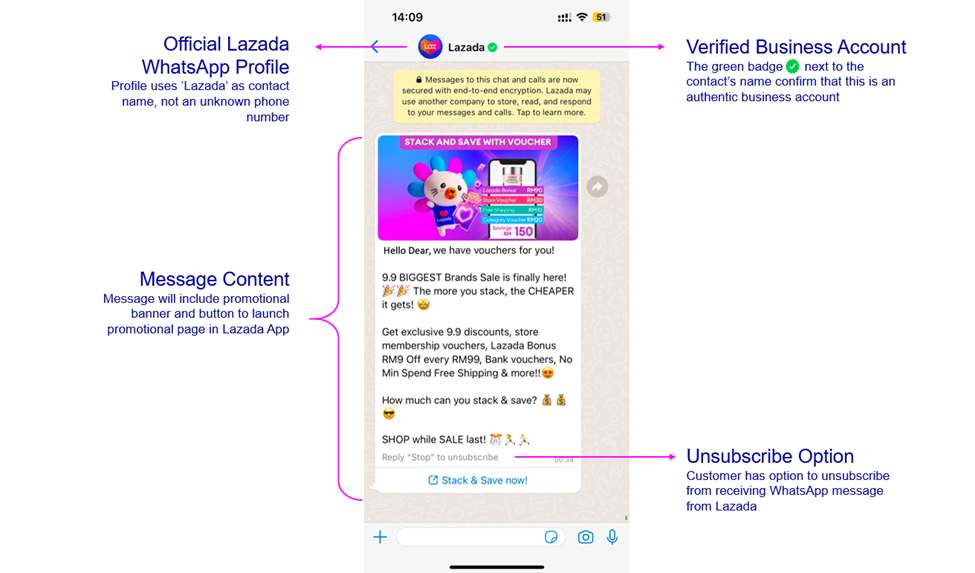 Lazada's Official WhatsApp Profile | Lazada