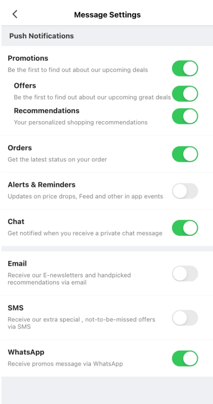 Turn On In-App Notifications | Lazada