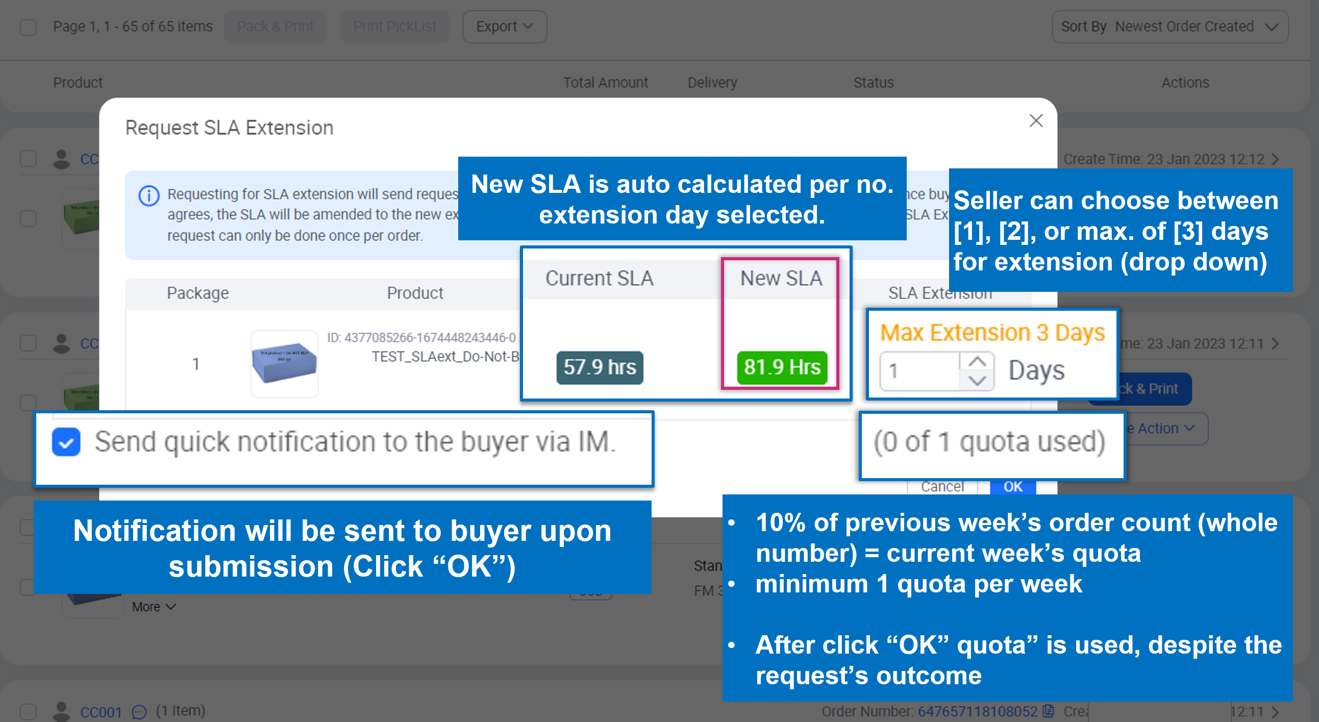SLA Extension Seller Request| Lazada Seller Center