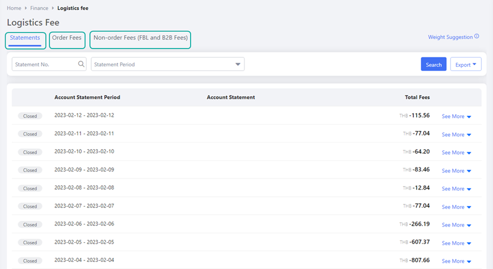 ⭐️ New! Logistics Fee Page| Lazada Seller Center