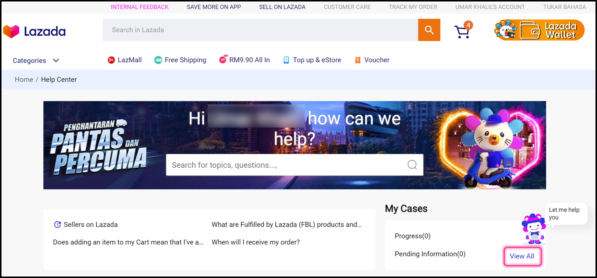 My Case Overview | Lazada