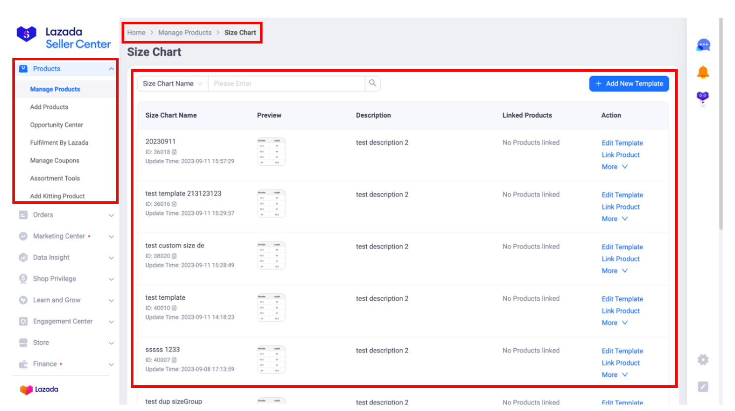 How to create and manage size chart template(s)?| Lazada Seller Center